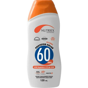 Protetor Solar Fps 60 Corporal Profissional 120 Ml Nutriex | Leroy Merlin