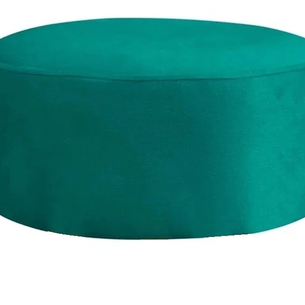 Puf Decorativo Redondo Polliw Azul Turquesa - Papaléguas | Leroy Merlin