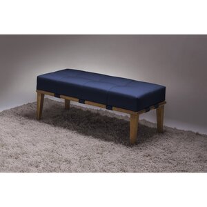Puff 100cm Pés Mel Livia Azul Azul | Leroy Merlin