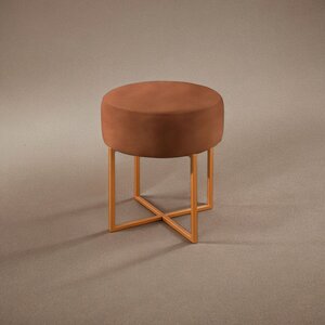 Puff Banqueta Lotus Luxo Madeira Maciça Caramelo | Leroy Merlin