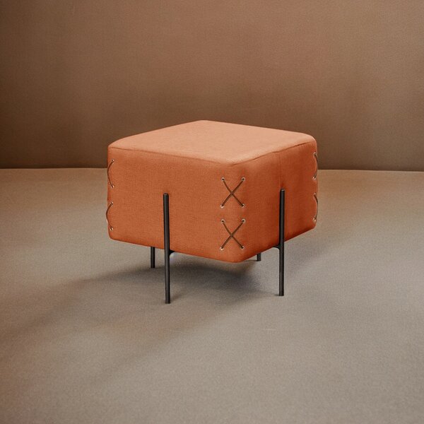 Puff Banqueta 45cm X 45cm Eros Luxo Terracota | Leroy Merlin