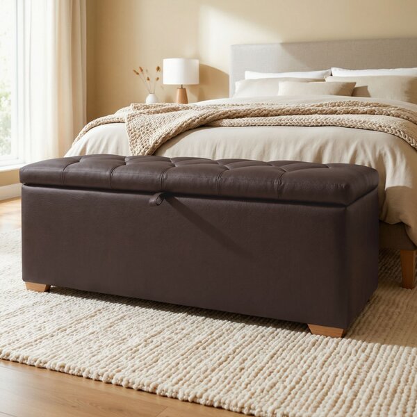 Puff Baú Cama 140cm Paris A Combinação De Elegância Yescasa Courino ...