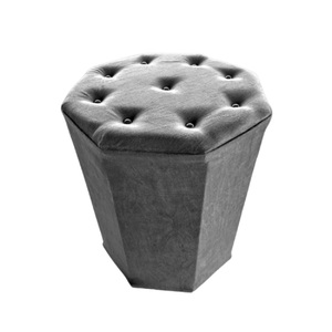 Puff Cinza 48x33cm Hexagonal Decorativo Personalizado Lindo | Leroy Merlin