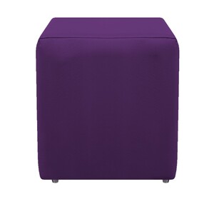 Puff Decorativo Quadrado Com Pés Palito Heloíse Veludo Roxo | Leroy Merlin
