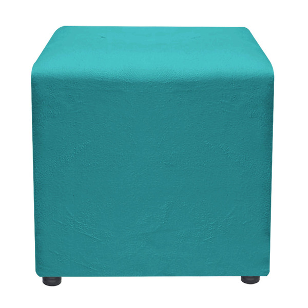 Puff Decorativo Isabella - Suede Azul Turquesa | Leroy Merlin