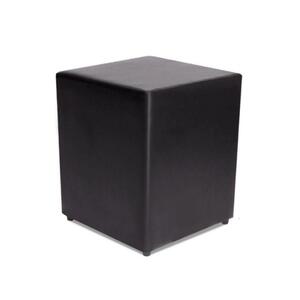 Puff Decorativo Quadrado Couro Preto | Leroy Merlin