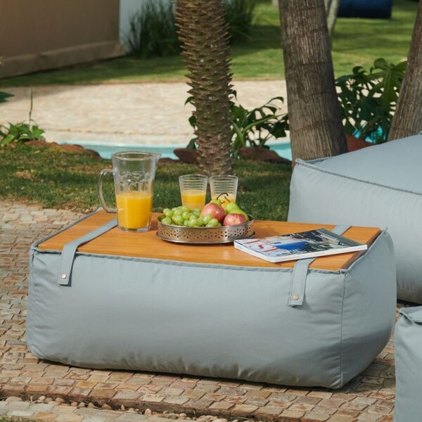 Puff Em Outdoor Com Tampo Trancoso Cinza | Leroy Merlin