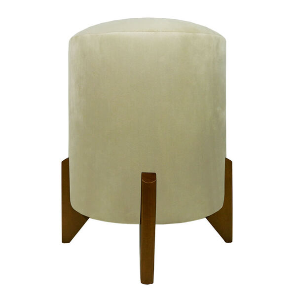 Puff Evo Redondo Peach Veludo Cru Pequeno 35cm De Diâmetro | Leroy Merlin