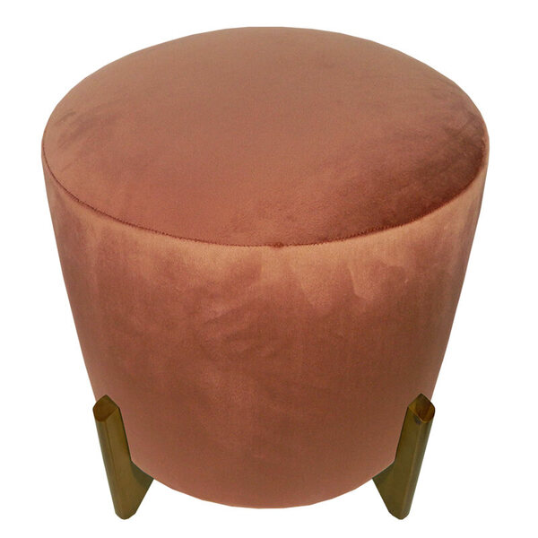 Puff Evo Redondo Peach Veludo Rosa Grande 45cm De Diâmetro | Leroy Merlin