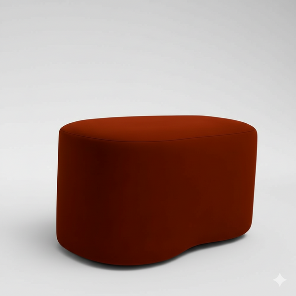 Puff Feijão Orgânico Curvo Redondo Confortável Sala Moderno Suede ...