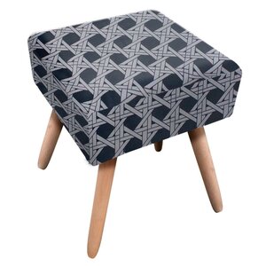 Puff Ibiza Quadrado Estampado Trama Azul D100 – D'rossi | Leroy Merlin