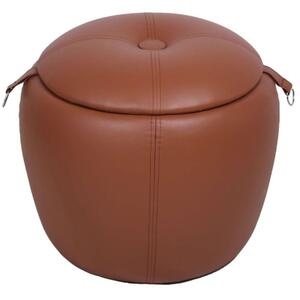 Puff Netuno Rivatti 43 Cm (altura) Estofado Em Poliuretano Marrom ...