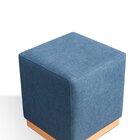 Puff Para Sala De Estar Linho 47x50cm Leti Azul Azul | Leroy Merlin
