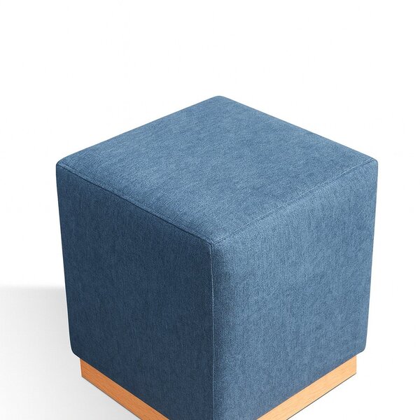 Puff Para Sala De Estar Linho 47x50cm Leti Azul Azul | Leroy Merlin