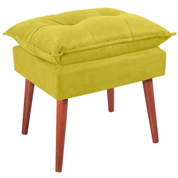 Puff Puf Opall Pes Palito 55x40cm Suede Amarelo MPassos | Leroy Merlin