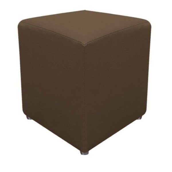 Puff Puf Pufe Luxo Dado Quadrado Given Suede Marrom - Tf | Leroy Merlin