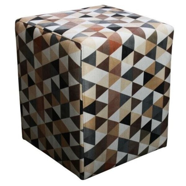 Puff Puf Pufe Luxo Dado Quadrado Given Suede Triangulo Bege - Tf ...