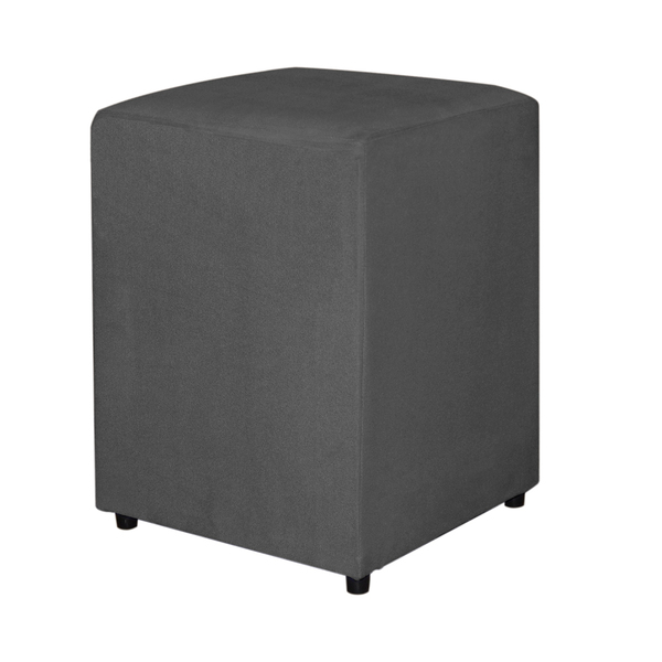 Puff Quadrado Cinza - Vallisa Decor | Leroy Merlin