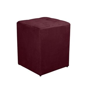 Puff Quadrado Decorativo Suede Bordo | Leroy Merlin