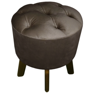 Puff Redondo Marrom Capitonê | Leroy Merlin