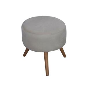 Puff Rendondo Paola Suede Bege | Leroy Merlin