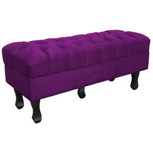 Puff Retro Luis Xv Capitonê 1 Metro Suede Roxo - D'Rossi | Leroy Merlin