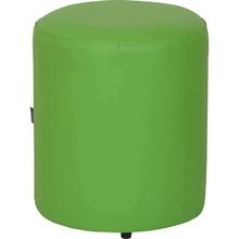 Puff Decorativo Redondo Sala De Estar Helena Veludo Verde | Leroy Merlin