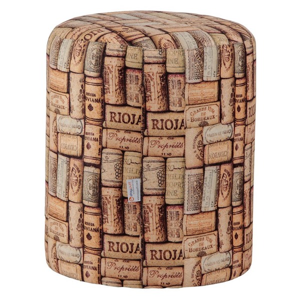 Puff Redondo Round Suede Rolha Colorido | Leroy Merlin