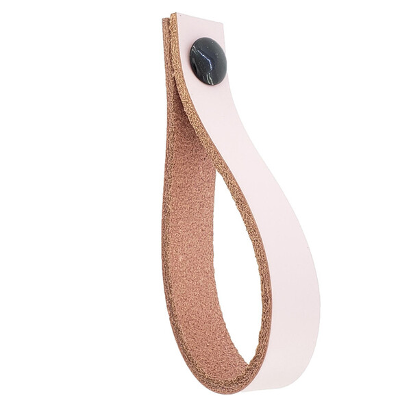 Puxador Dofi Parafuso - Couro Legítimo Rosa - Parafuso Preto | Leroy Merlin