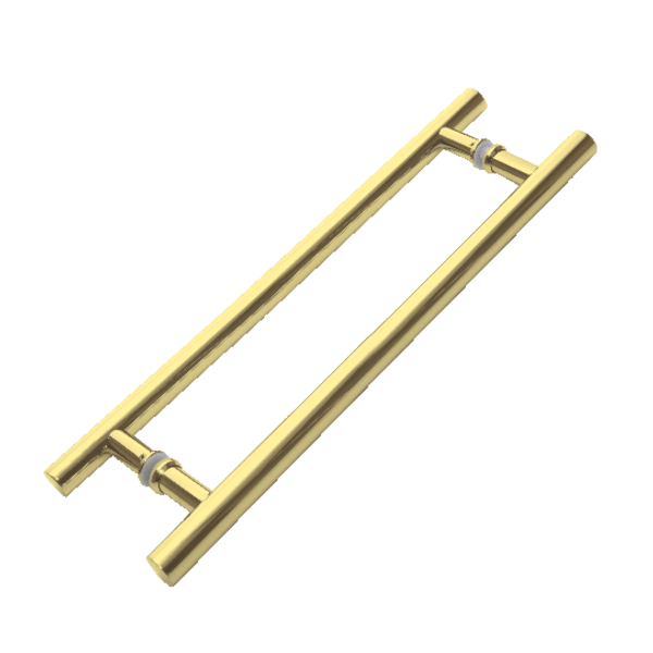 Puxador Porta Df-907 600mm Inox Dourado 202 Duplo Italy Line | Leroy Merlin