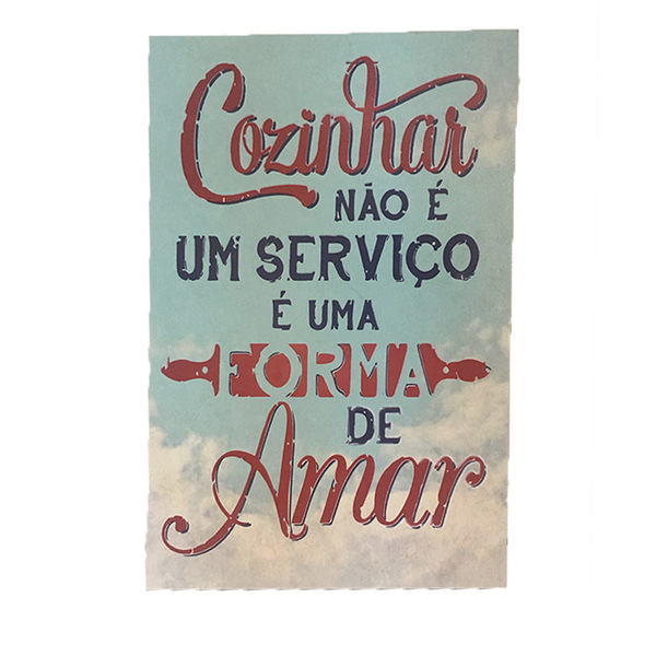 Quadro Amo Cozinhar Em Mdf 30x20cm Aplash | Leroy Merlin