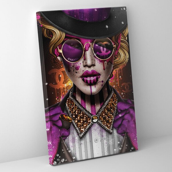 Quadro Chanel Girl Pink - 1 Tela | Leroy Merlin