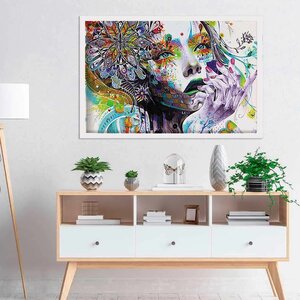 Quadro Com Moldura Abstract Face | Leroy Merlin