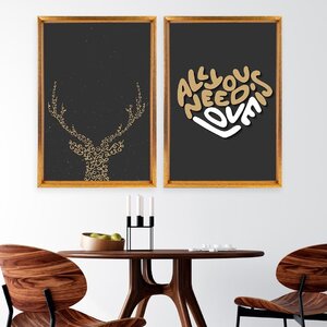 Quadro Com Moldura Chanfrada Love | Leroy Merlin