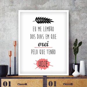 Quadro Decorativo Eu Me Lembro Dos Dias Que Orei Pelo Que Tenho Hoje ...