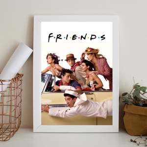 Quadro Decorativo Friends - Carro 33x24cm - Com Vidro Moldura:madeira ...