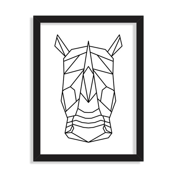 Quadro Decorativo Line Drawing Rinoceronte | Leroy Merlin
