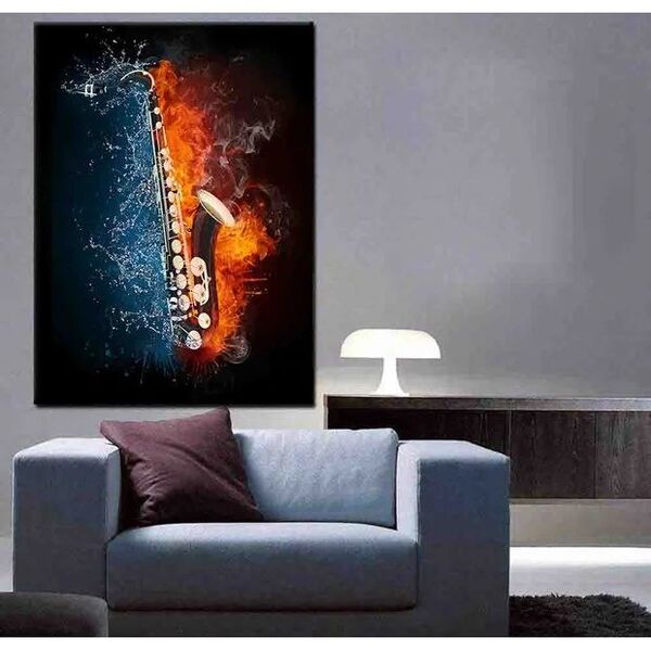 Quadro Decorativo Musical Sax - 180x135cm | Black Friday Leroy Merlin