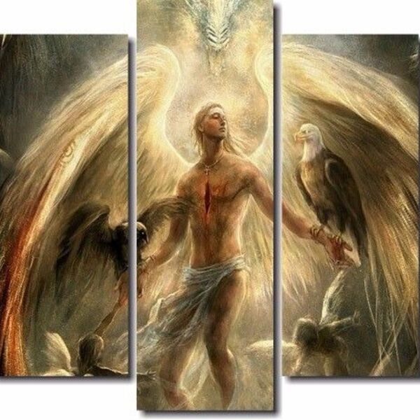 Quadro Decorativo Paisagem Anjo 5 Peças | Leroy Merlin