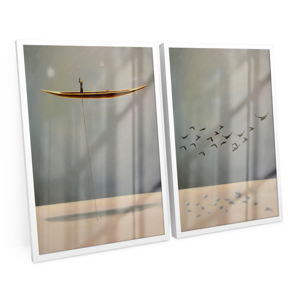Quadro Decorativo Path Of Soul 2 Telas Minimalista Elegante 75x50cm ...
