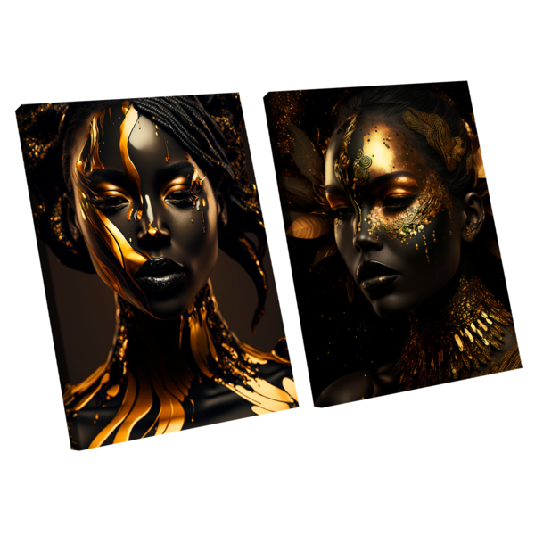 Quadro Dupla Negras Golden -- Br Artes | Leroy Merlin