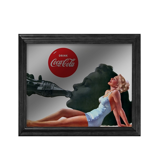 Quadro Espelho Madeira/vidro Coca-cola Pin Up Tanning 59 X 5 | Leroy Merlin