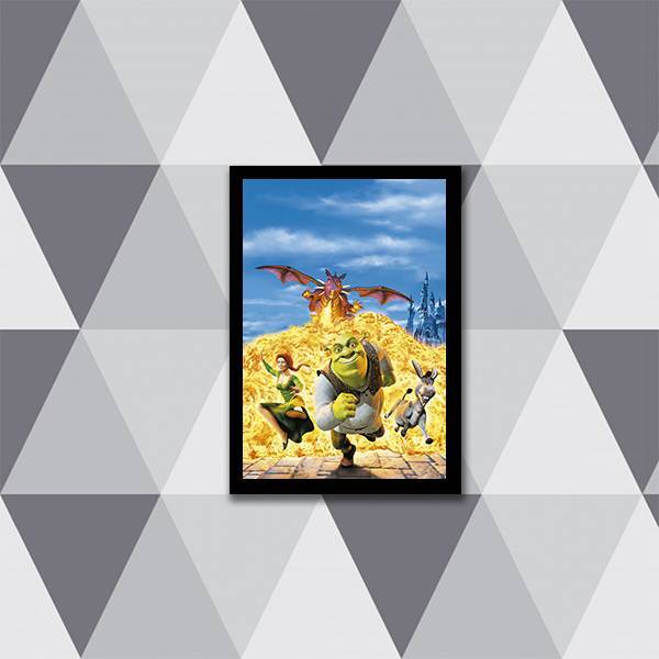 Quadro Filme Shrek 45x34cm - Com Vidro Moldura:madeira Branca | Leroy ...