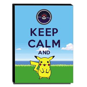 Quadro Keep Calm And Pokemon Go Pikachu Canvas 40x30cm-kca102 | Leroy ...
