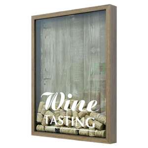 Quadro Porta Rolhas De Vinho Wine Tasting 22x27cm Natural | Leroy Merlin