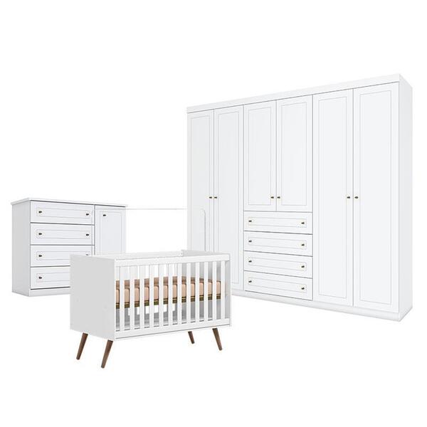 Quarto De Bebê Americano 6 Portas Com berço Americano Q Encanto 3820 ...