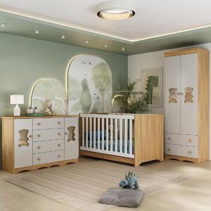 Quarto De Bebê Completo Com Berço Americano 3 Em 1 Doçura Multimóveis ...