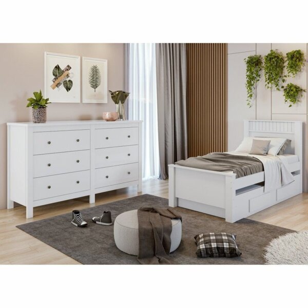 Quarto De Solteiro Completo Bicama Athenas/cômoda Maggiore Branco ...