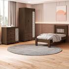 Quarto Solteiro Clara Cama Comoda E Guarda Roupa Mdf Decmade | Leroy Merlin
