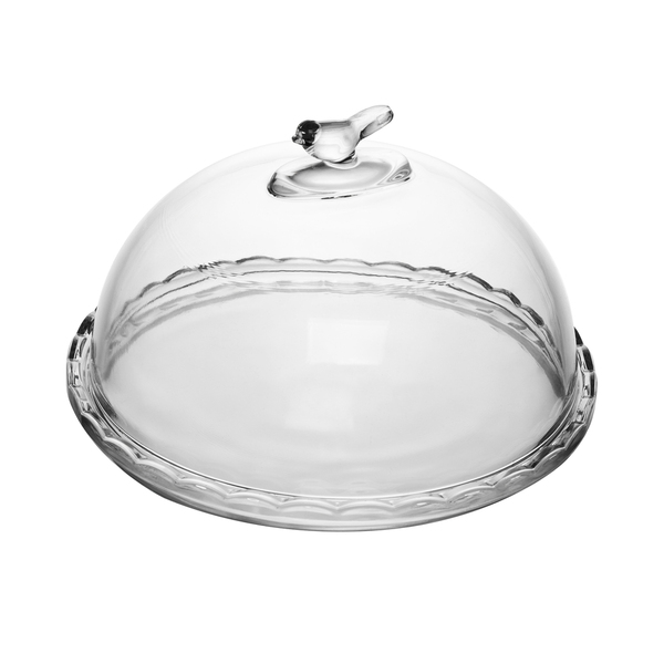 Queijeira De Cristal C/tampa Bird Transparente 20cm Wolff | Leroy Merlin